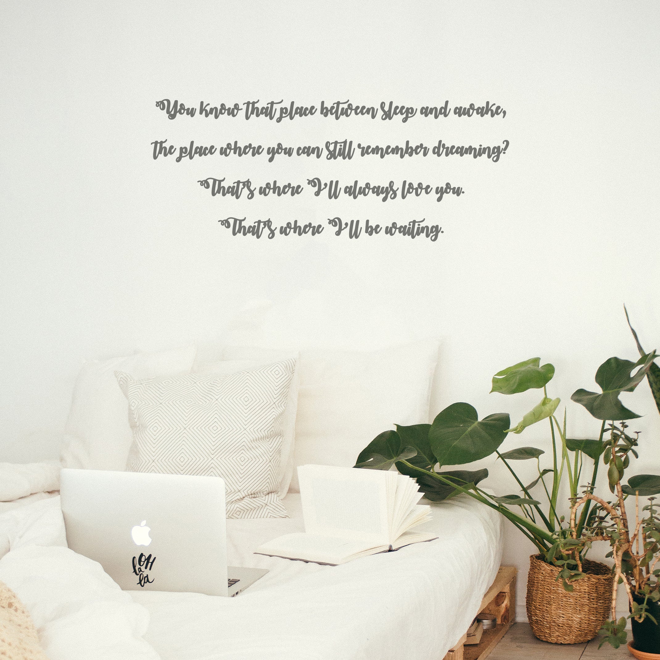 'I'll Be Waiting' Wall Sticker – Leonora Hammond