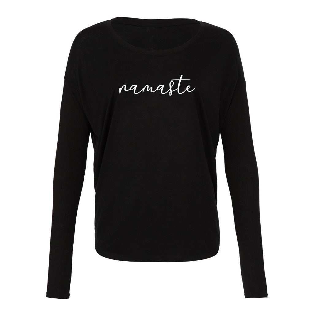 'Namaste' Long Sleeve Flowy Tee – Leonora Hammond