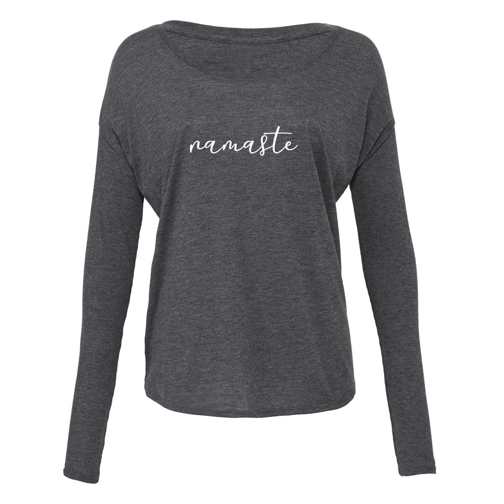 'Namaste' Long Sleeve Flowy Tee – Leonora Hammond